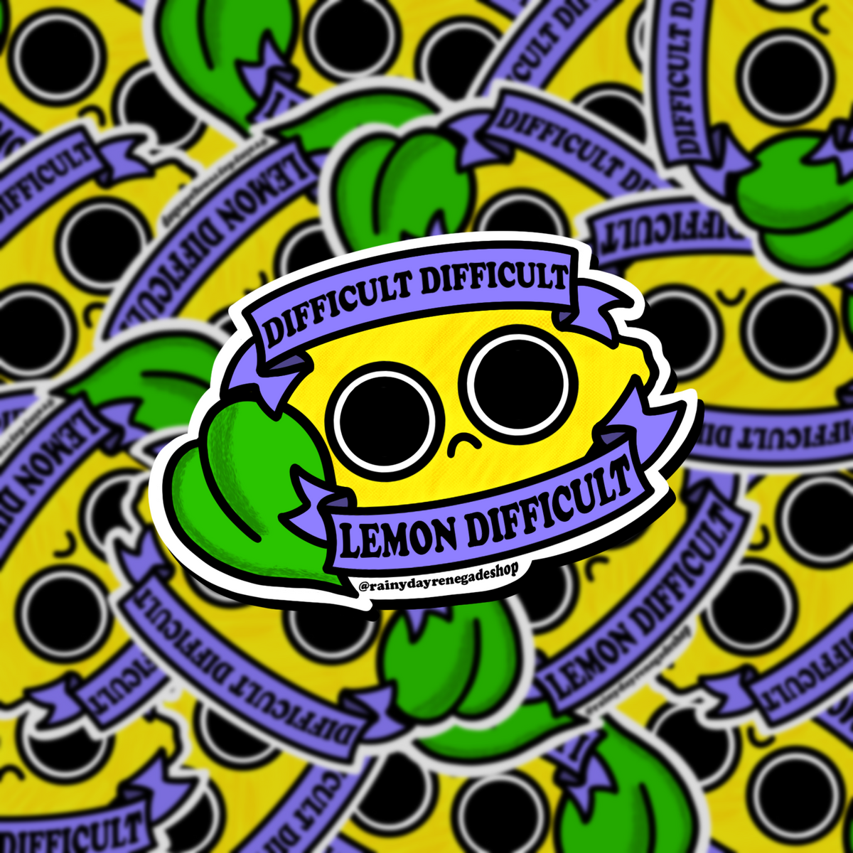 Difficult Lemon sticker – Rainy Day Renegade